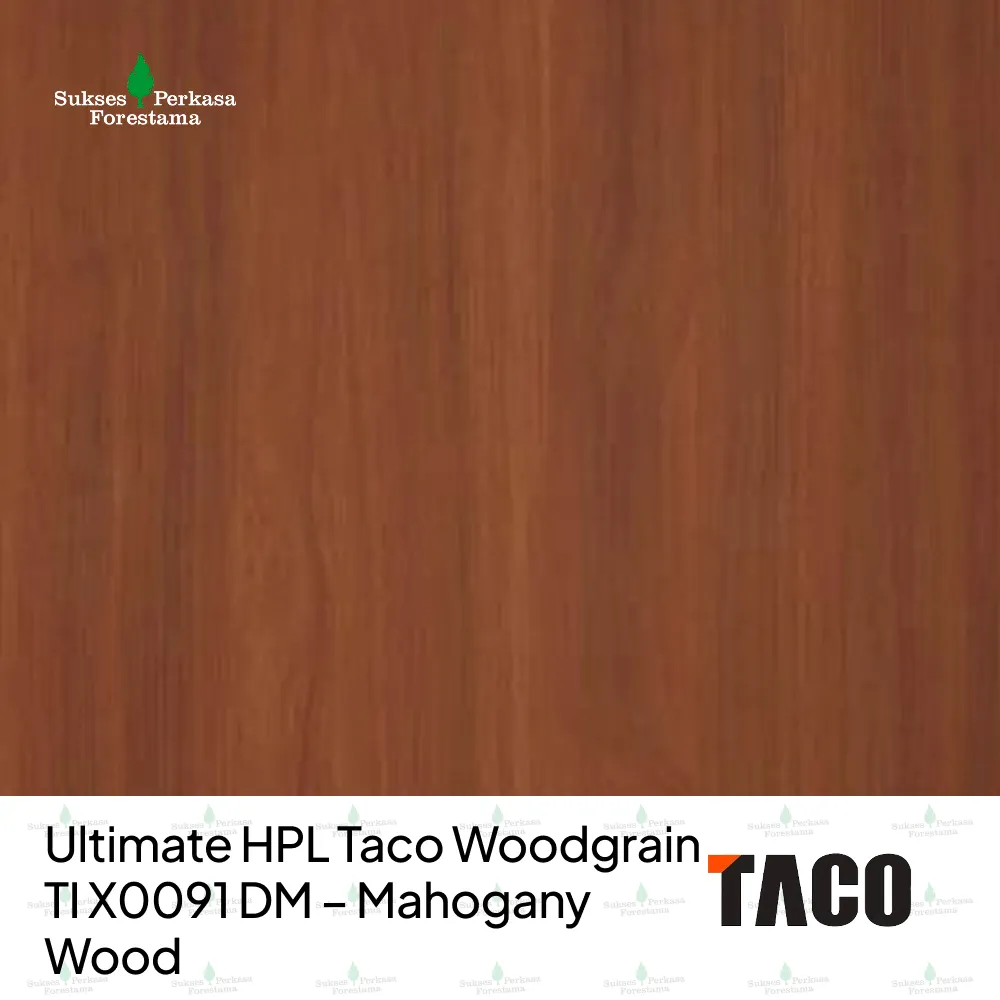 Jual Ultimate HPL Taco TI X0091 DM Mahogany Wood | HPL Mahogany 0.7mm